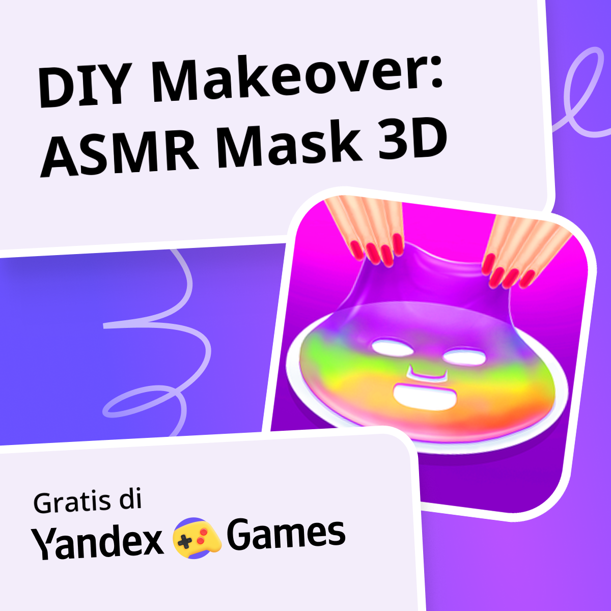 DIY Makeover: ASMR Mask 3D (oleh Iwense)- mainkan online secara gratis di Yandex Games