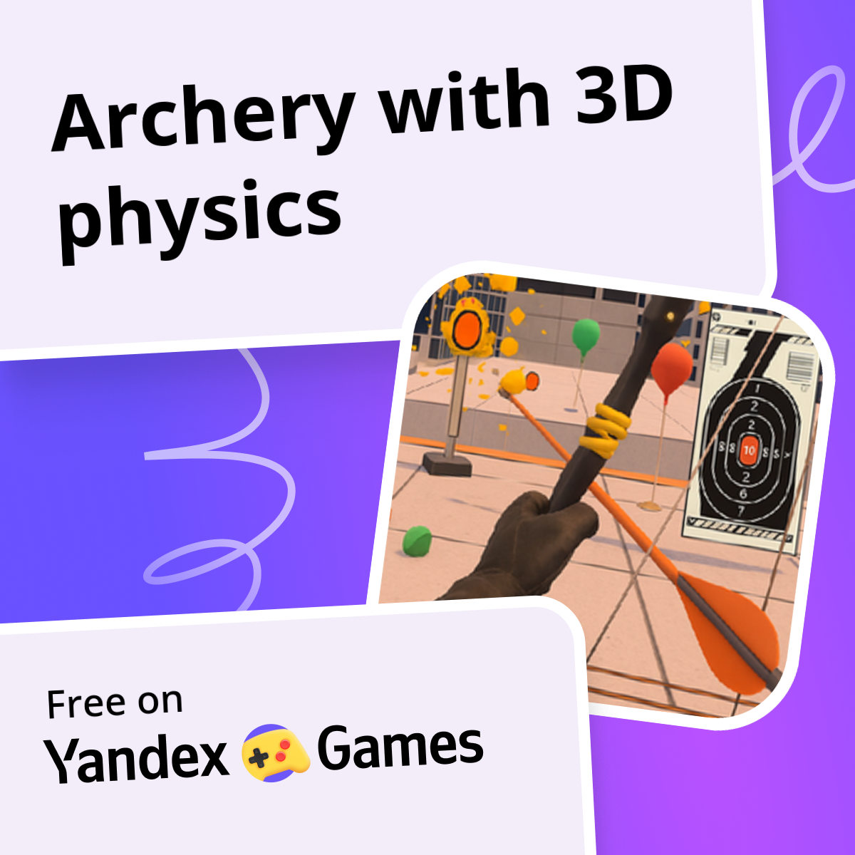 Archery with 3D physics (by RBG) - play online for free on Yandex Games