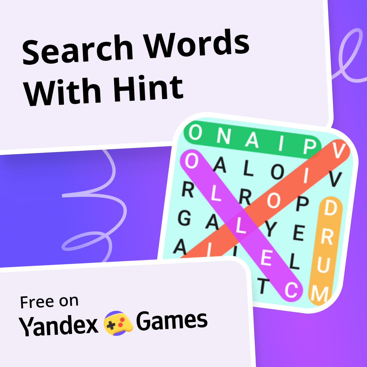 Search Words With Hint (by ShelGames) - play online for free on Yandex ...
