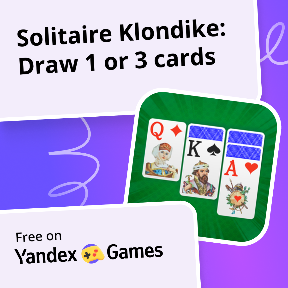Solitaire Klondike: Draw 1 or 3 cards - play online for free on Yandex ...