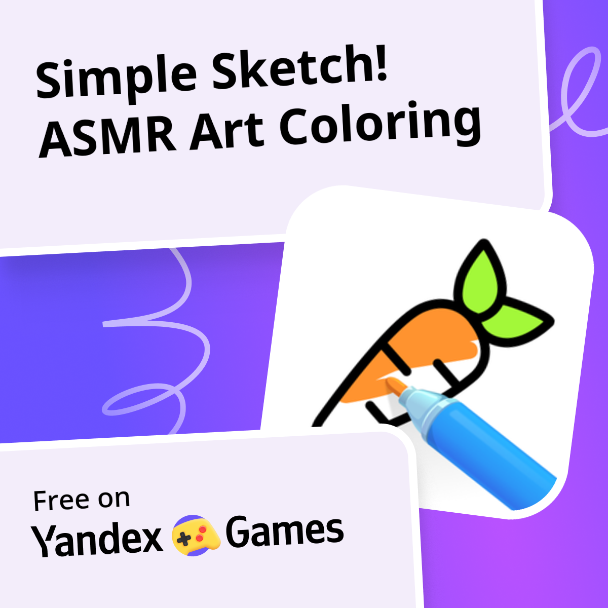 Simple Sketch! ASMR Art Coloring - play online for free on Yandex Games