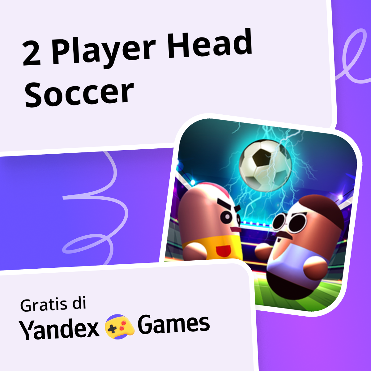 2 Player Head Soccer - main online gratis di Yandex Games