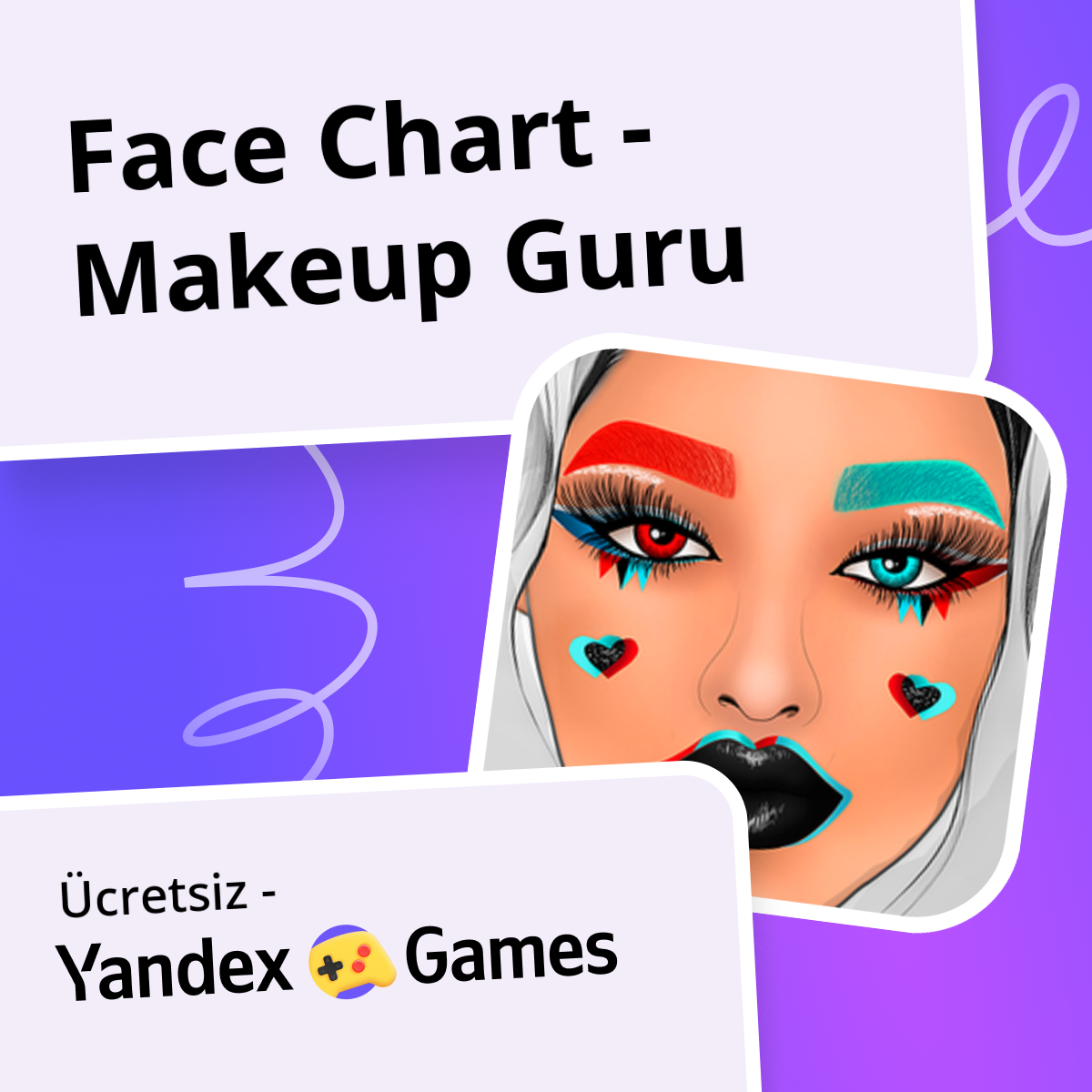 Face Chart - Makeup Guru - oynayın Yandex Games üzerinde ücretsiz çevrimiçi