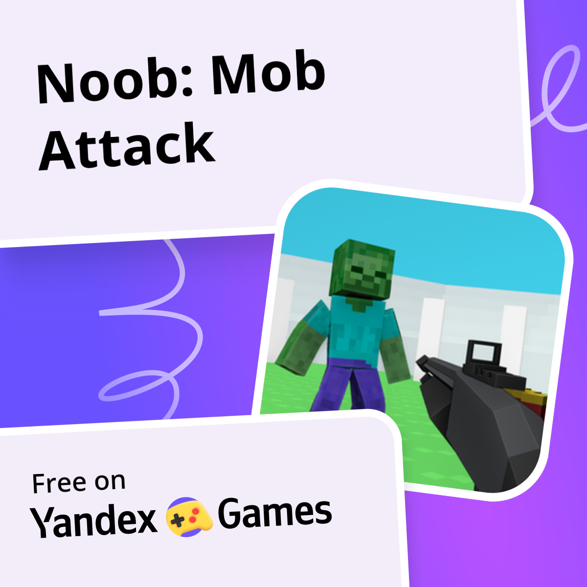Noob: Mob Attack - به صورت رایگان آنلاین در Yandex Games بازی کنید