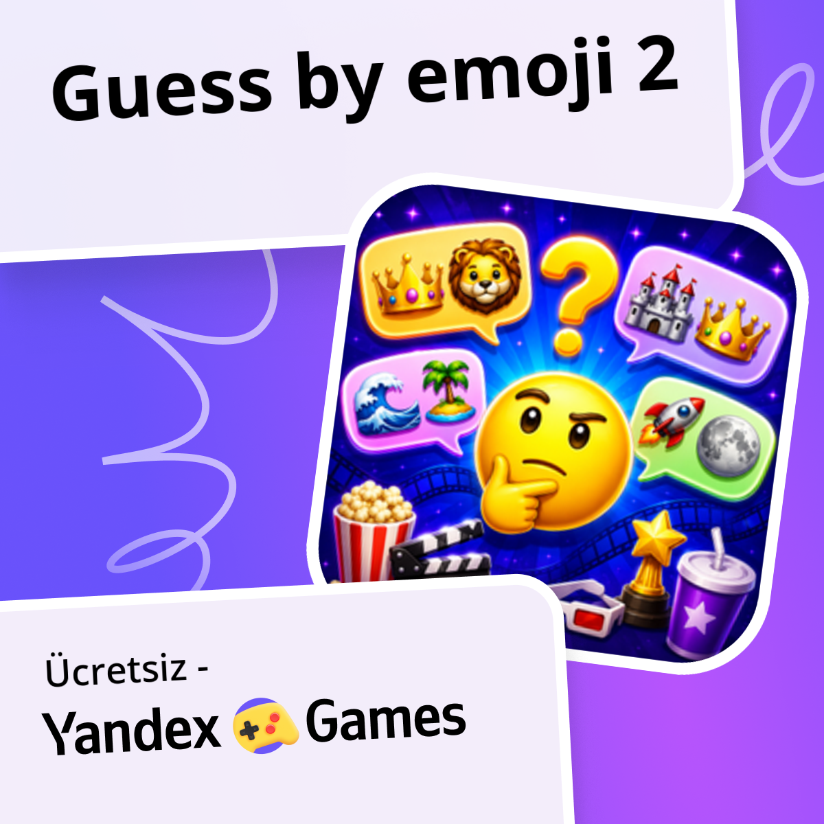 Guess by emoji 2 - oynayın Yandex Games üzerinde ücretsiz çevrimiçi