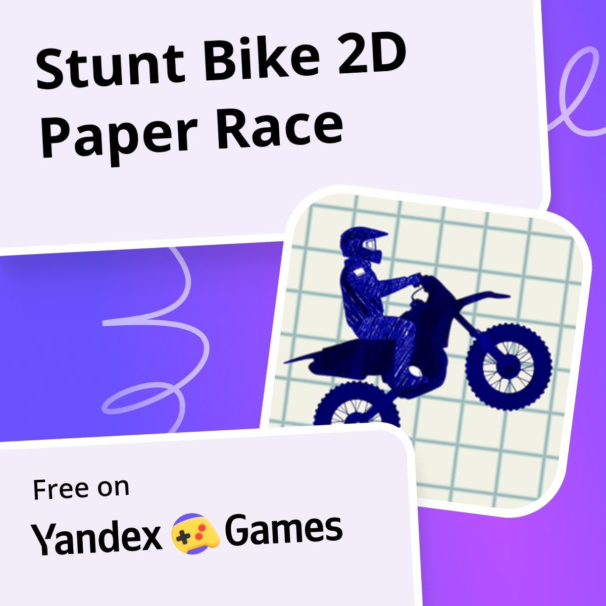 Stunt Bike 2D Paper Race - play online for free on Yandex Games