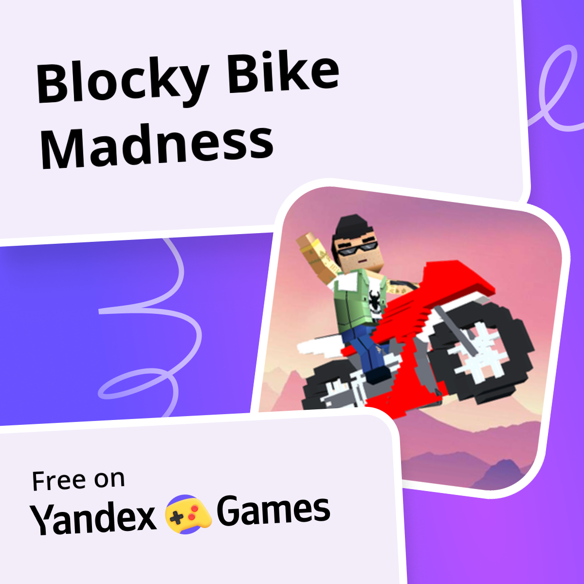 Blocky Bike Madness (من FPDA) - العب على الإنترنت مجانًا على Yandex Games