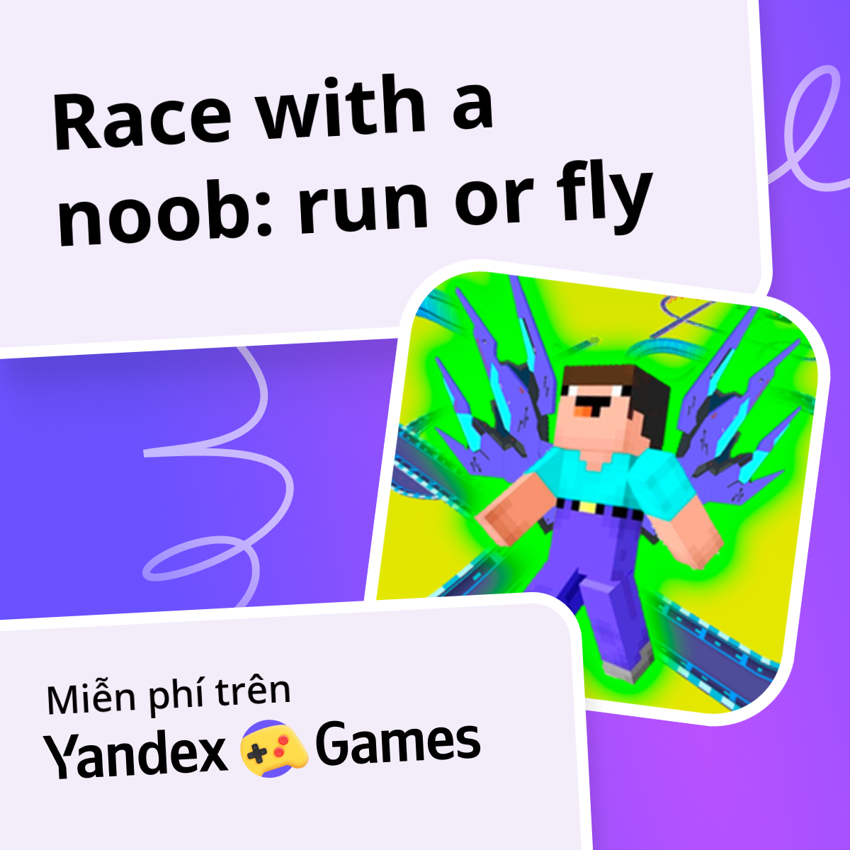 Race with a noob: run or fly (bởi Jungle Games)- chơi trực tuyến miễn ...