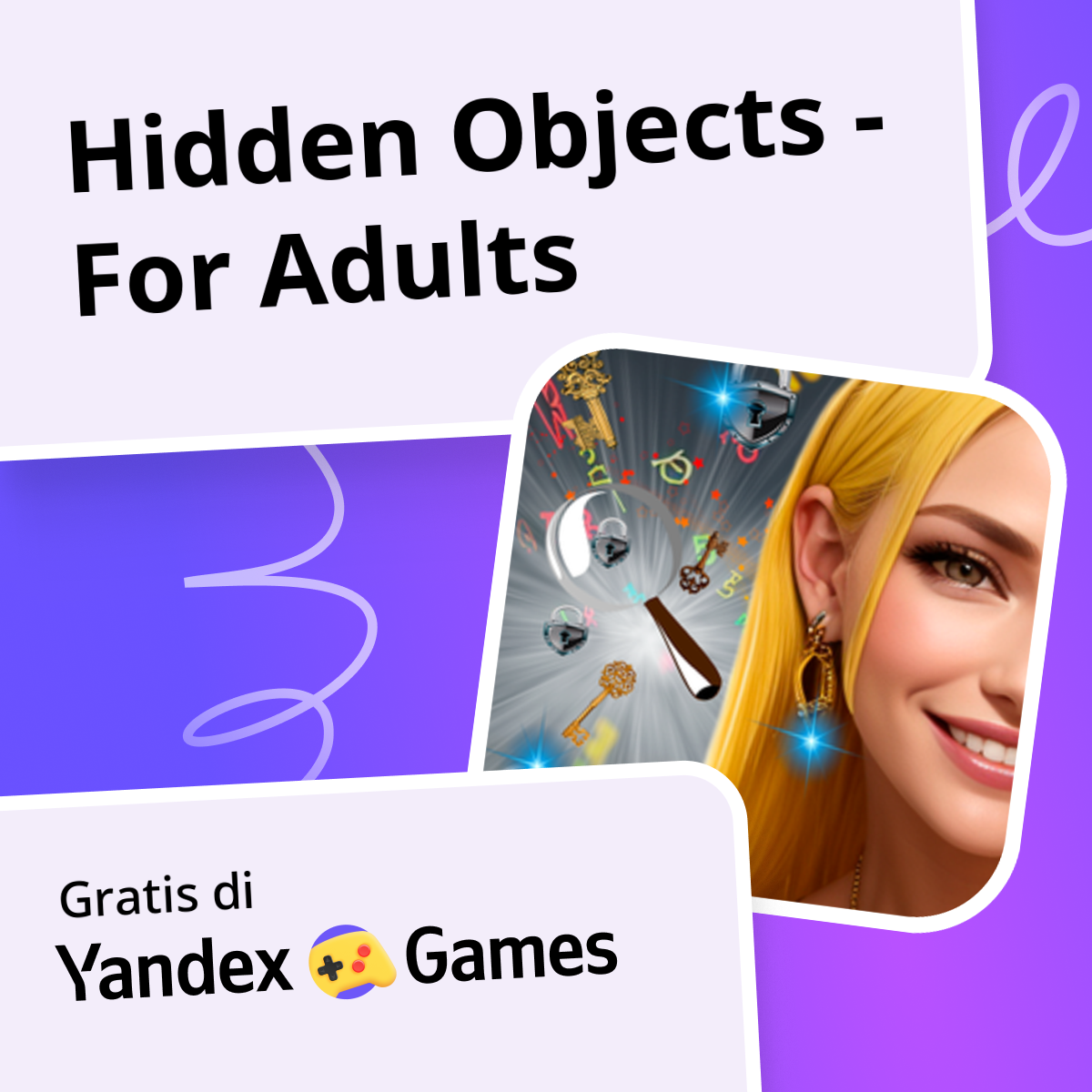 Hidden Objects - For Adults (oleh Saniahauss)- mainkan online secara gratis di Yandex Games
