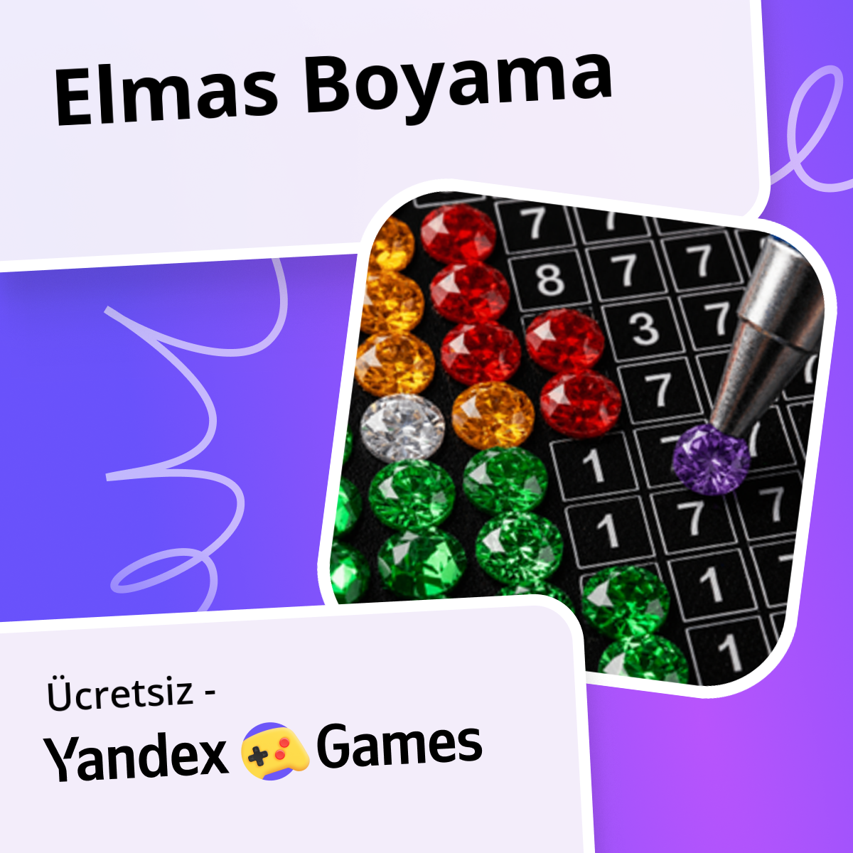 Elmas Boyama - oynayın Yandex Games üzerinde ücretsiz çevrimiçi