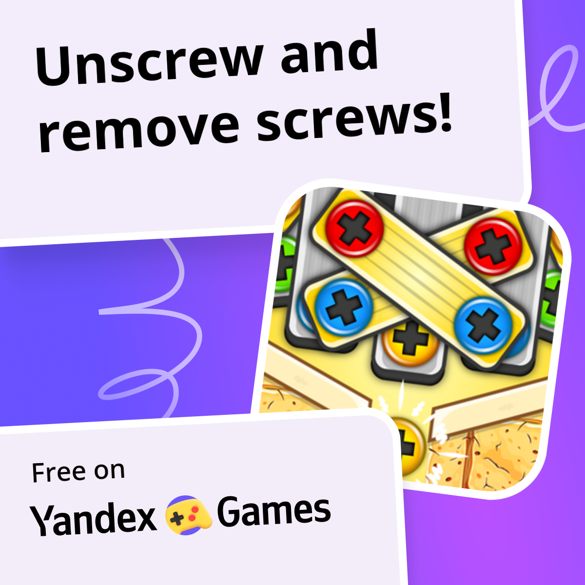 Unscrew and remove screws! - play online for free on Yandex Games