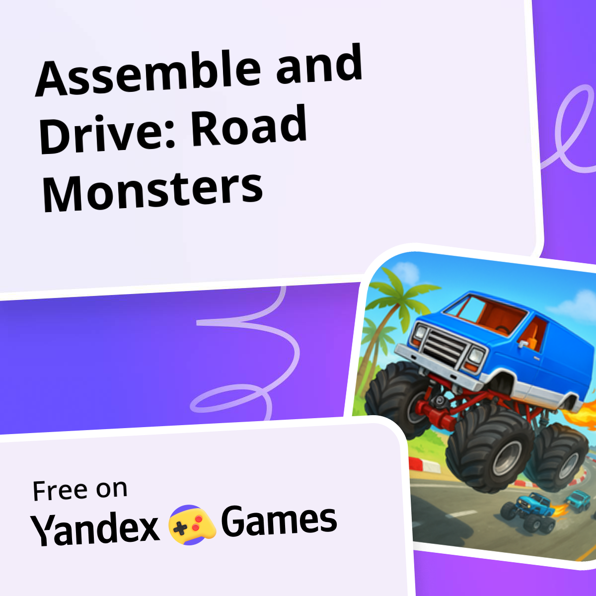 Assemble and Drive: Road Monsters - play online for free on Yandex Games