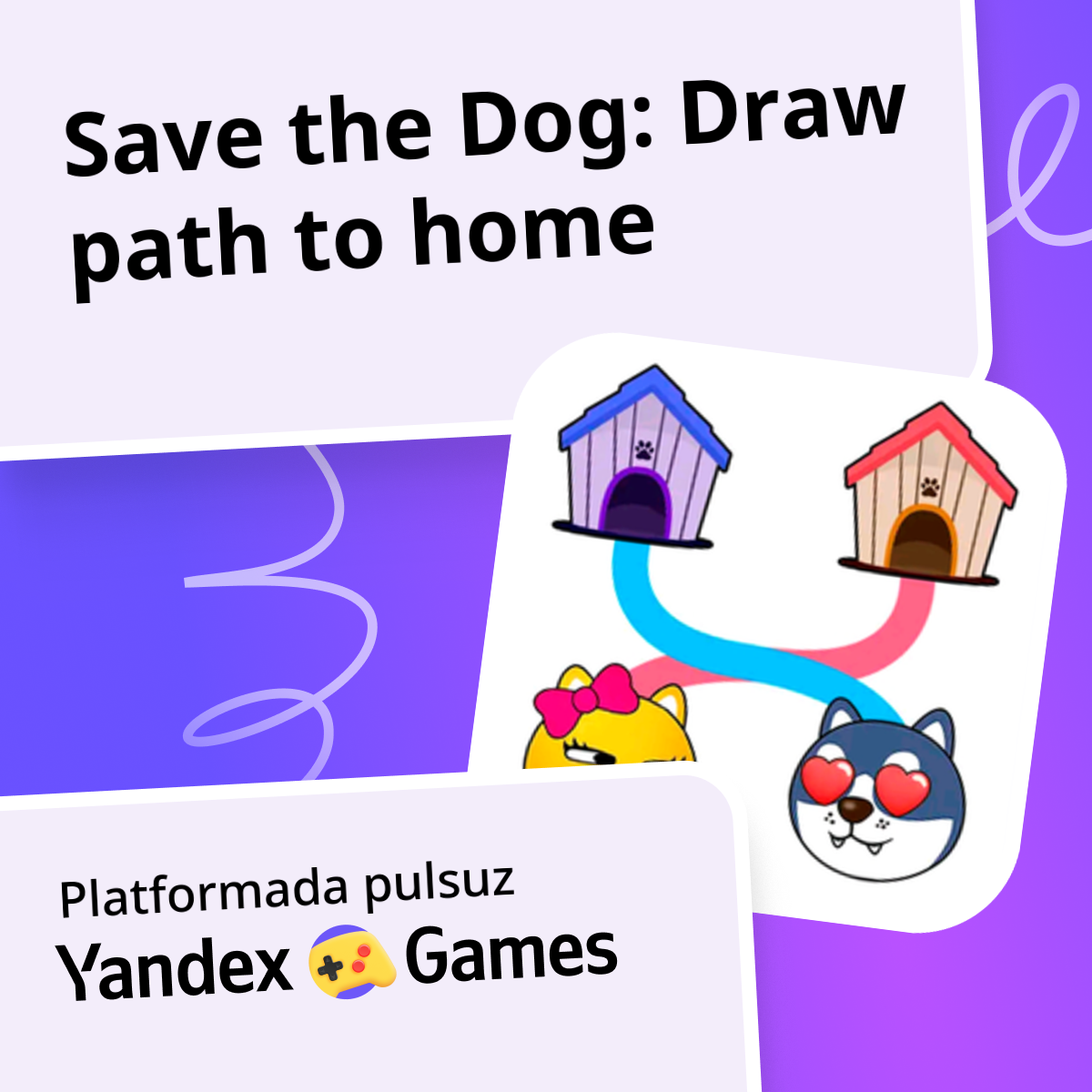 Save the Dog: Draw path to home - Yandex Games-də pulsuz onlayn oynayın