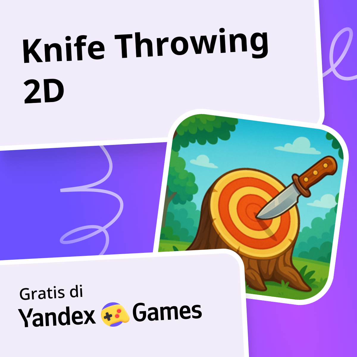 Knife Throwing 2D (oleh Strannye Igry) - main online gratis di Yandex Games