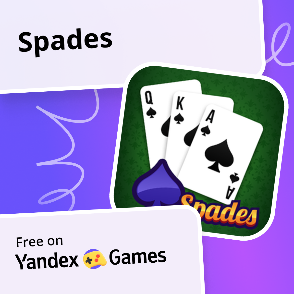 Spades (by MarketJS) - play online for free on Yandex Games