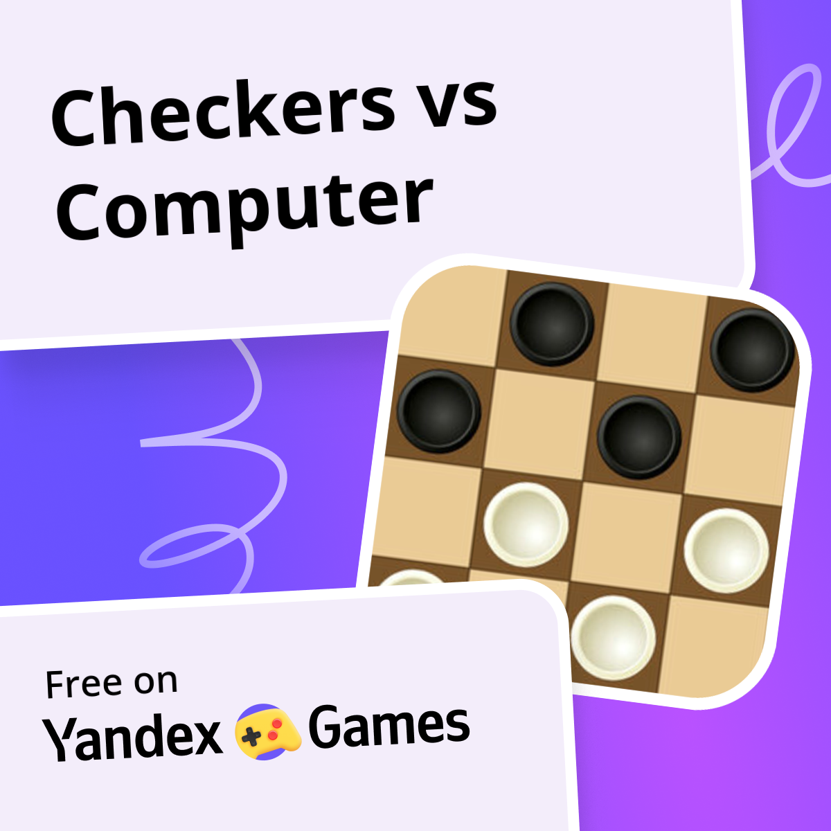 Checkers vs Computer (by sb-games) - play online for free on Yandex Games