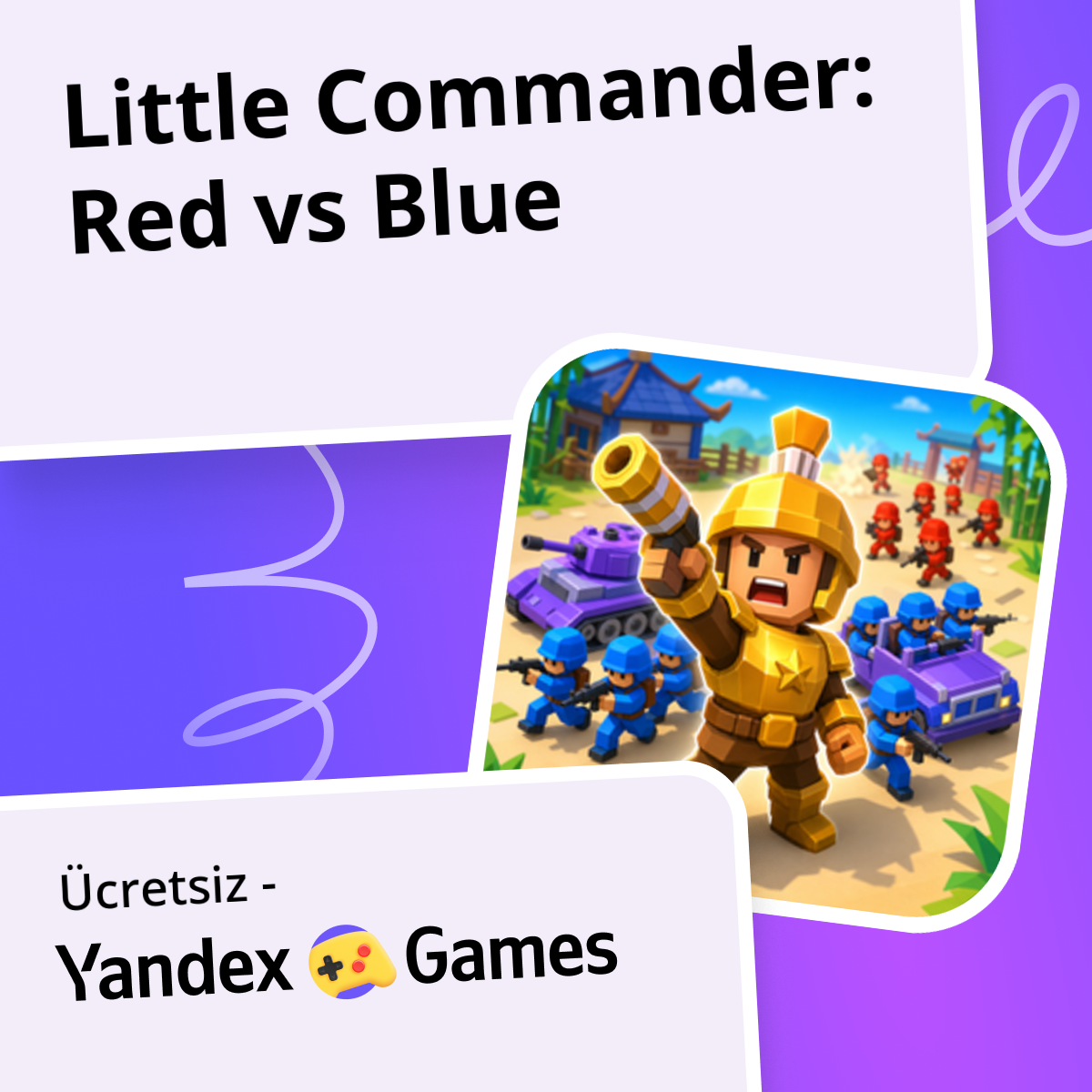 Little Commander: Red vs Blue (Kvadratnyj Dinozavr'den) - Yandex Games ...