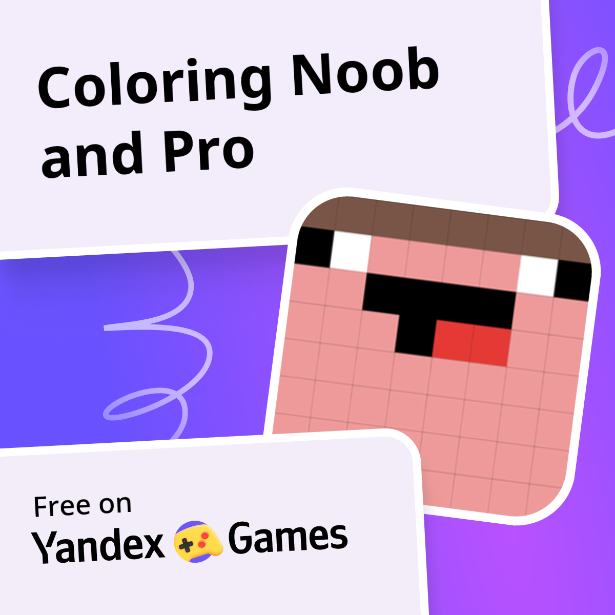 Coloring Noob and Pro (by Beryl) - play online for free on Yandex Games