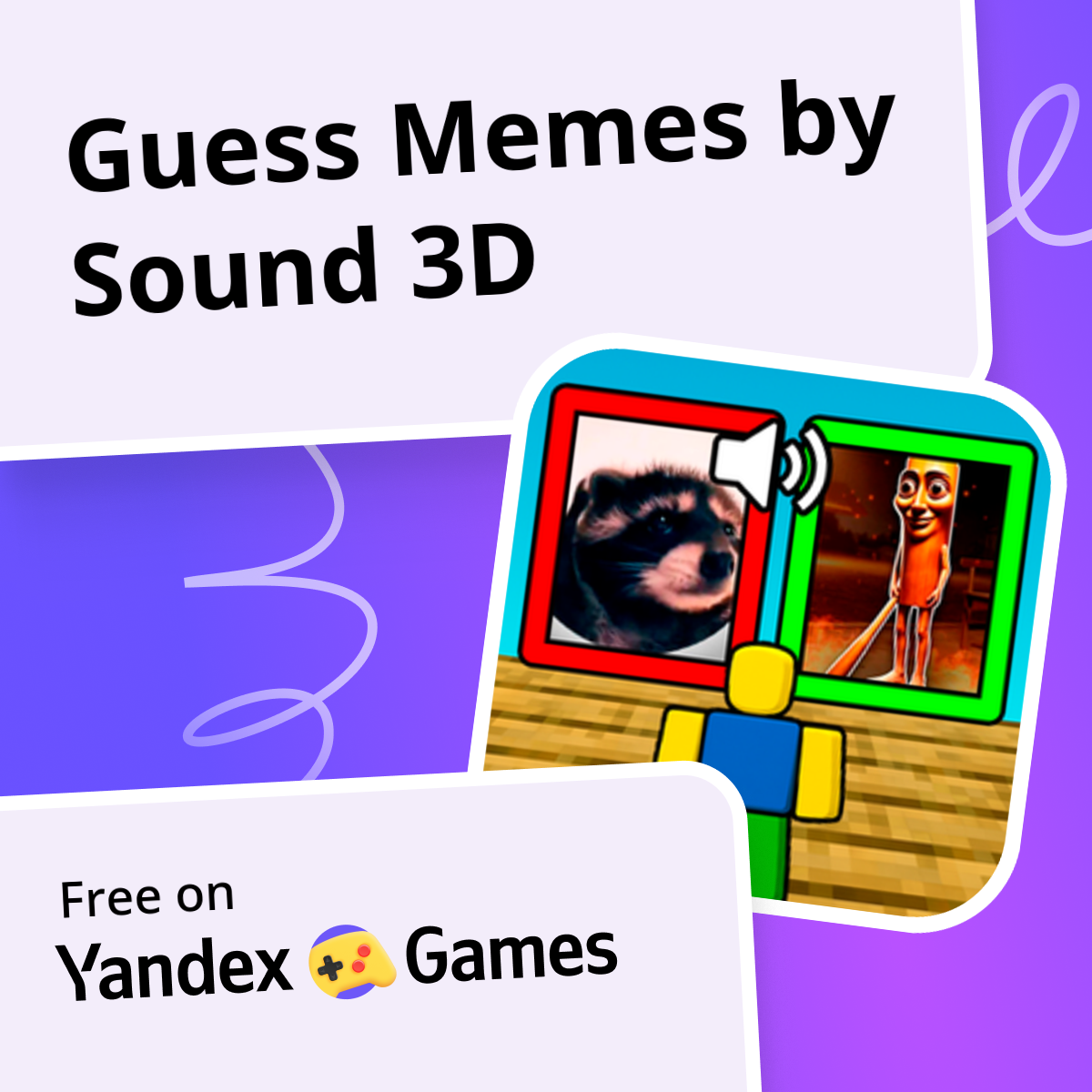 Guess Memes by Sound 3D (by BaBylON) - play online for free on Yandex Games