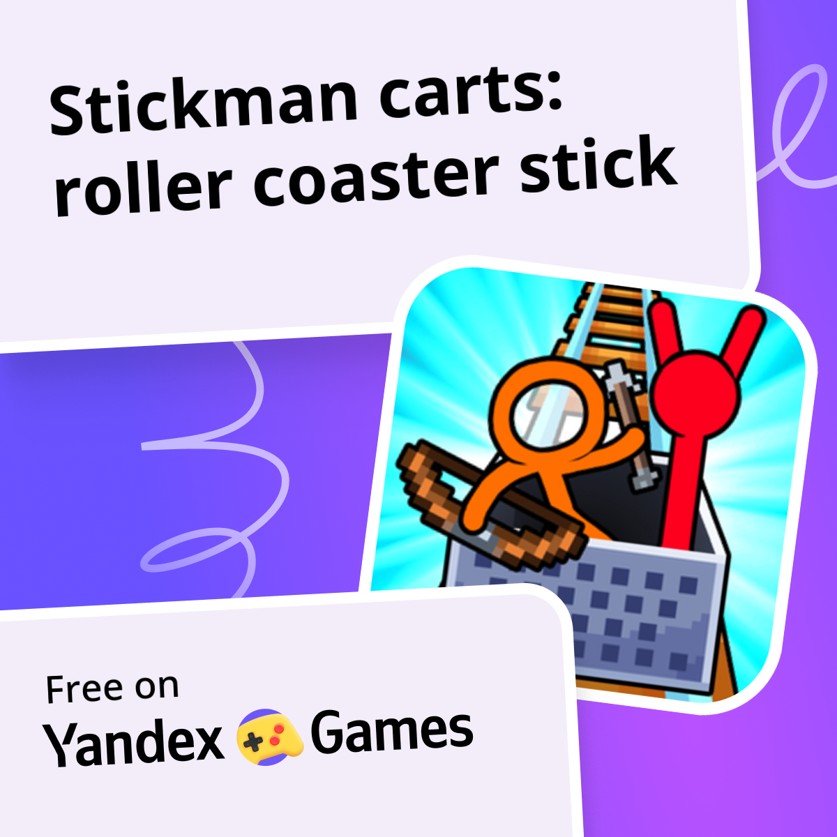 Stickman carts: roller coaster stick (by Red Blue Jailbreak Games ...