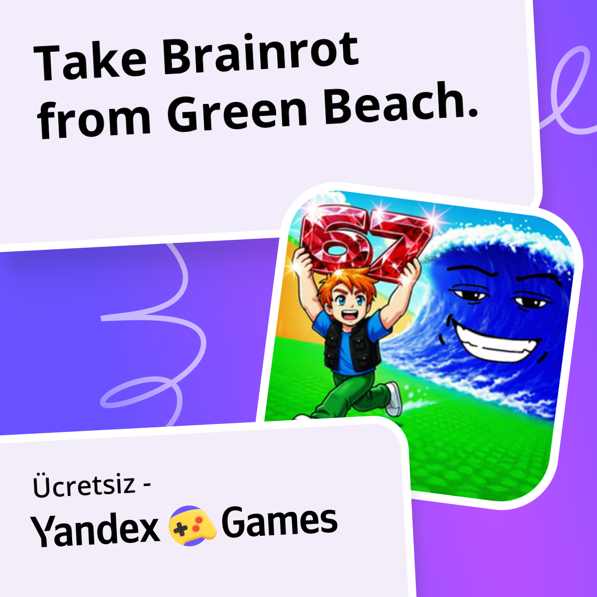 Take Brainrot from Green Beach. - oynayın Yandex Games üzerinde ...