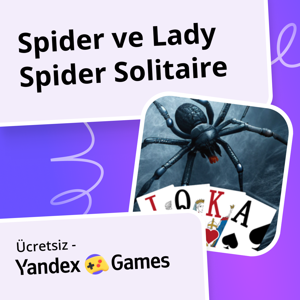 Spider ve Lady Spider Solitaire (Cards Games'den) - Yandex Games ...