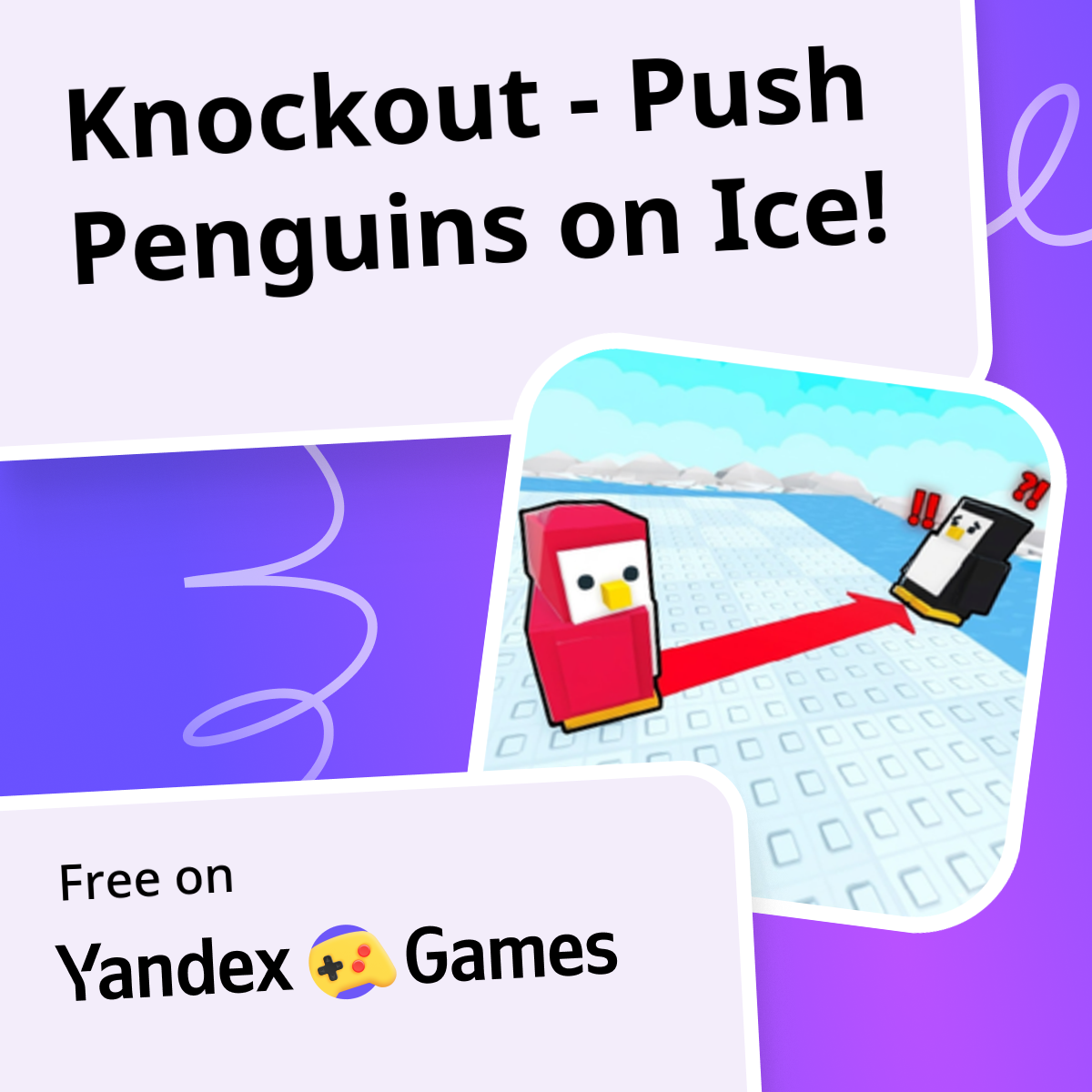 Knockout - Push Penguins on Ice! - play online for free on Yandex Games