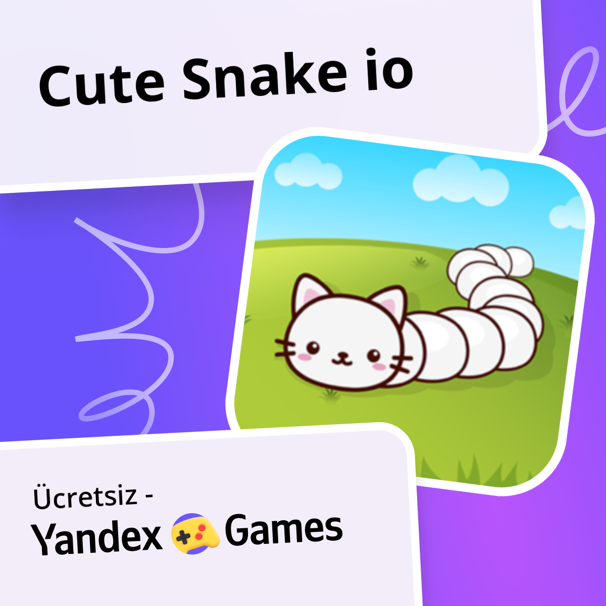 Cute Snake io - oynayın Yandex Games üzerinde ücretsiz çevrimiçi