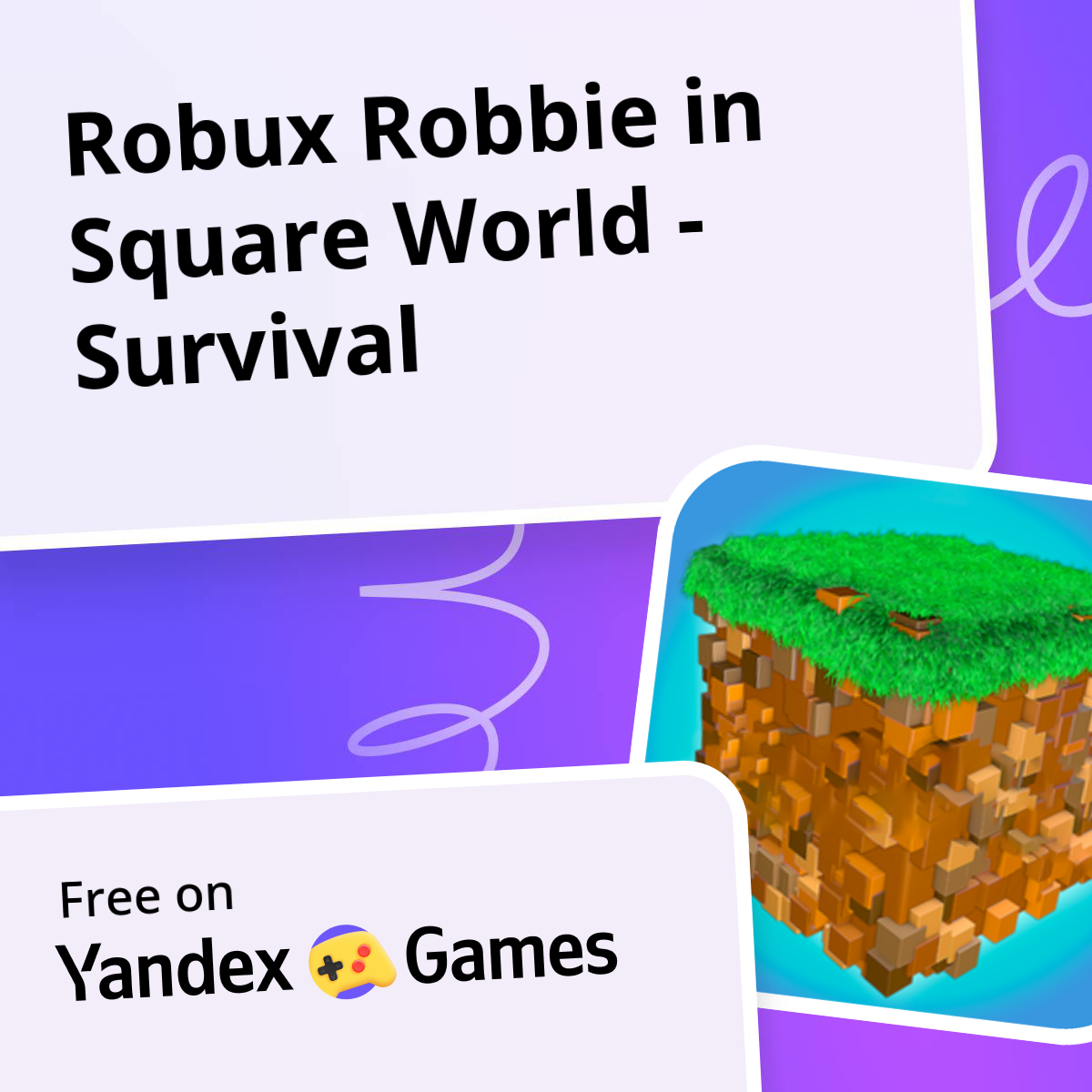 Robux Robbie in Square World - Survival (by Jungle Games) - play online ...