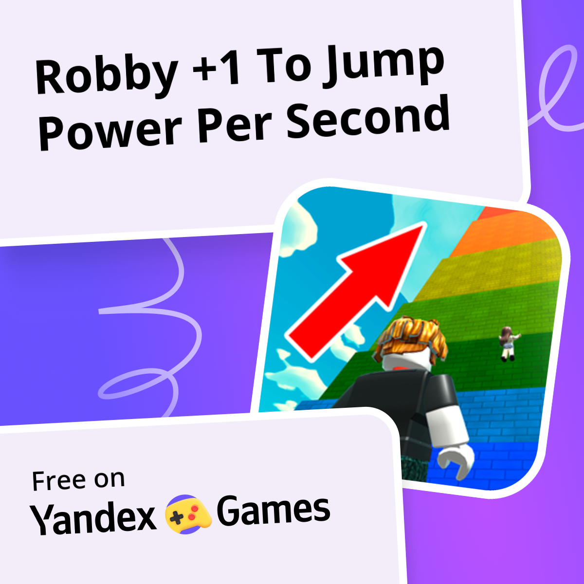 Robby +1 To Jump Power Per Second (توسط Eva Games)- بازی آنلاین به صورت رایگان در Yandex Games