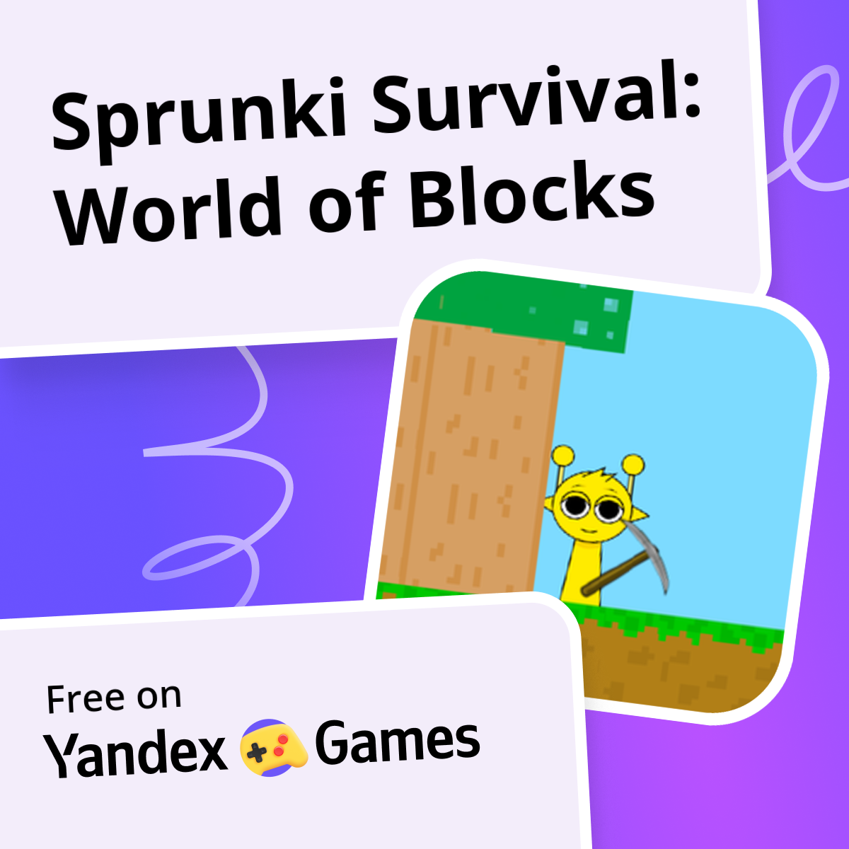 Sprunki Survival: World of Blocks (من Karagush) - العب على الإنترنت مجانًا على Yandex Games