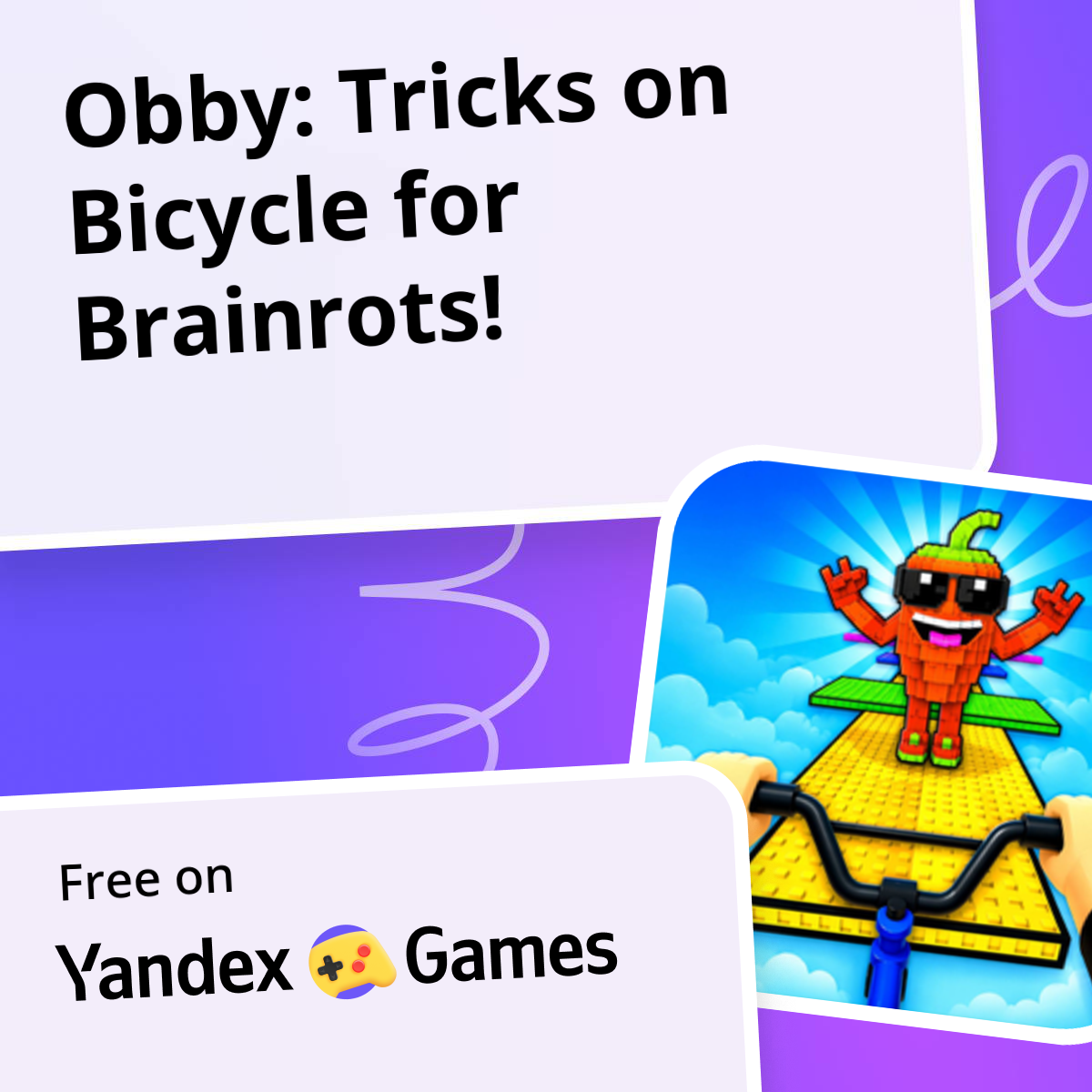 Obby: Tricks on Bicycle for Brainrots! - play online for free on Yandex ...
