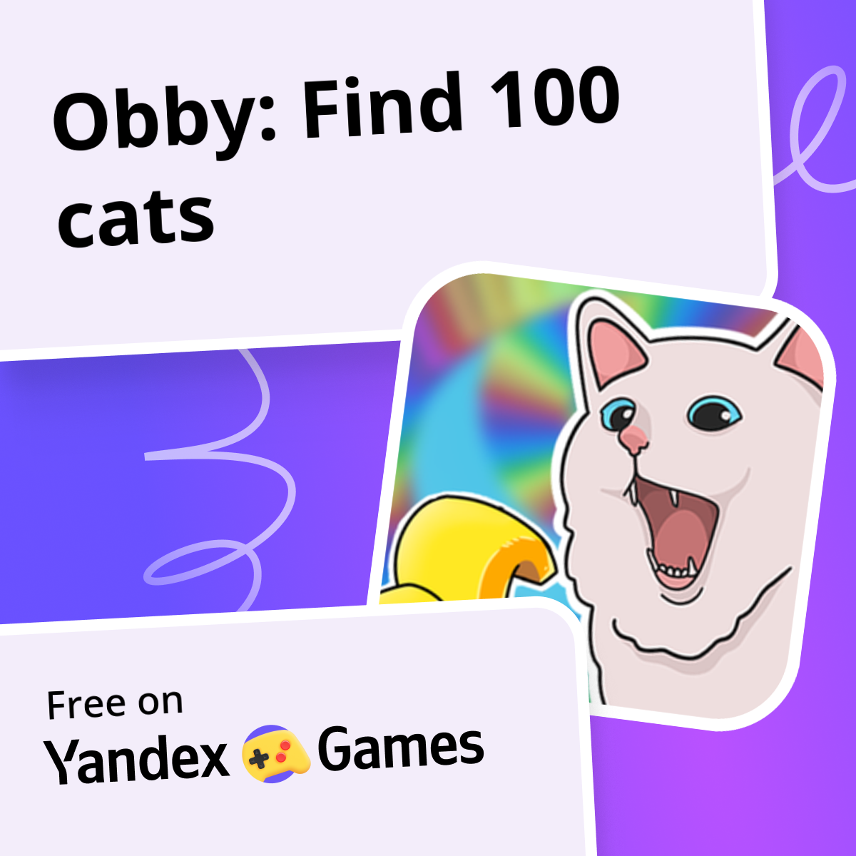 Obby: Find 100 cats (by Six Stones) - play online for free on Yandex Games