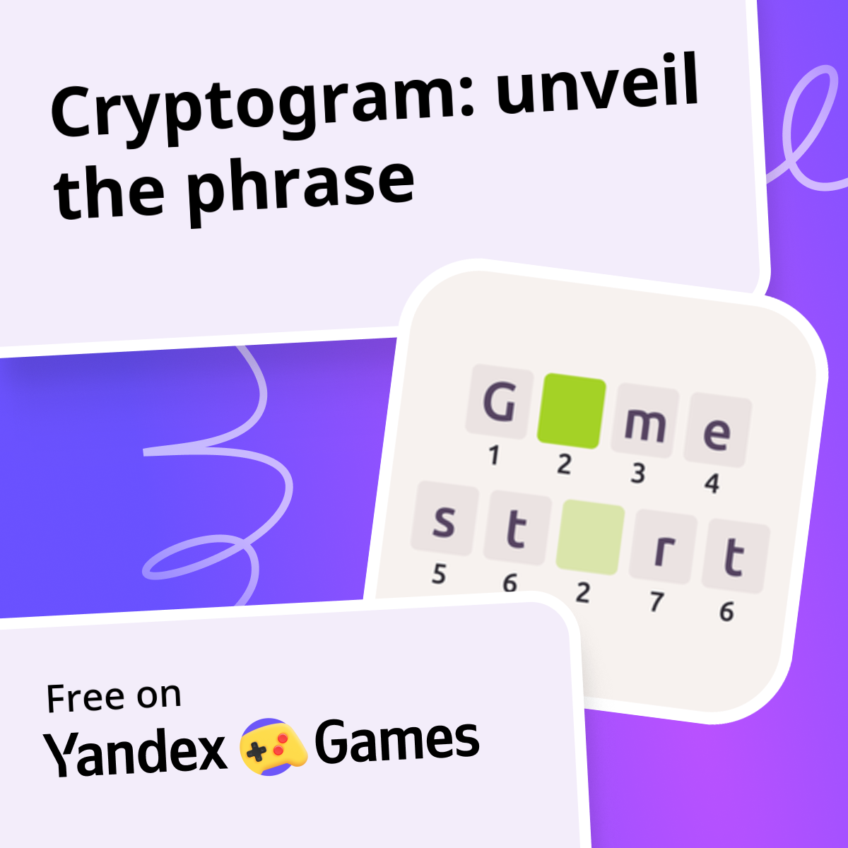 Cryptogram: unveil the phrase (by GMD) - play online for free on Yandex Games