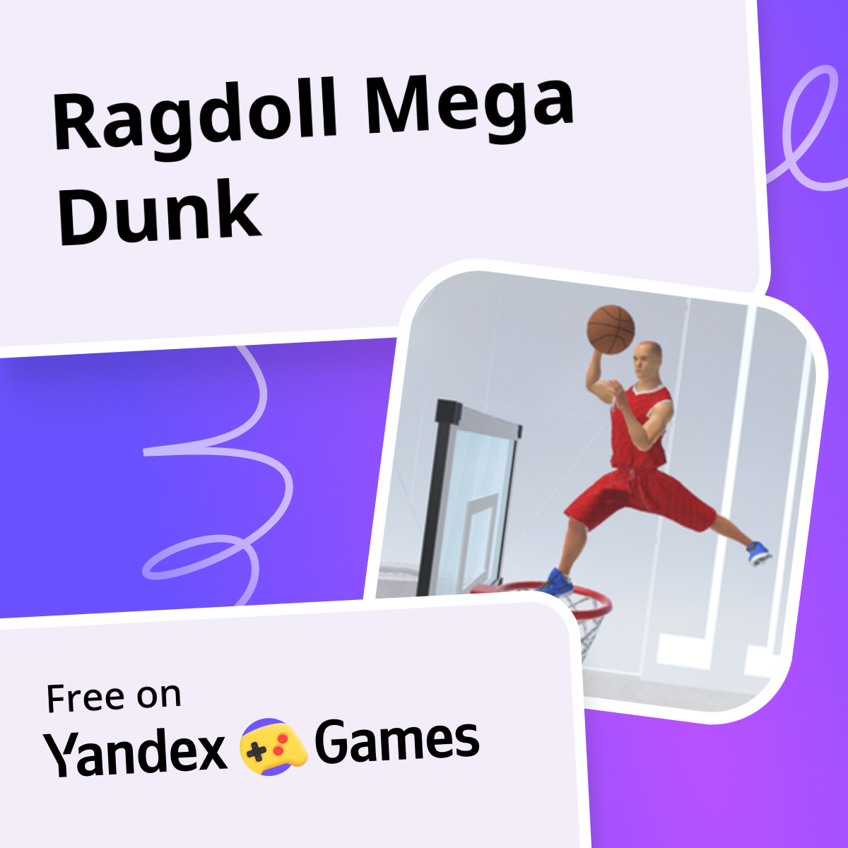 Ragdoll Mega Dunk (توسط MirraGames)- بازی آنلاین به صورت رایگان در Yandex Games