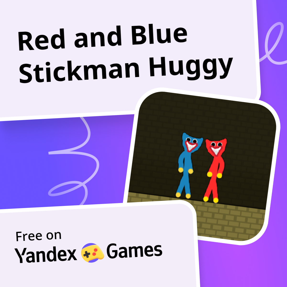 Red and Blue Stickman Huggy - play online for free on Yandex Games