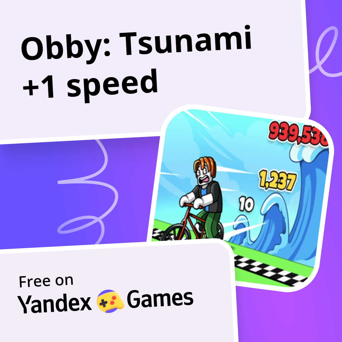 Obby: Tsunami +1 speed (by Serbull) - play online for free on Yandex Games
