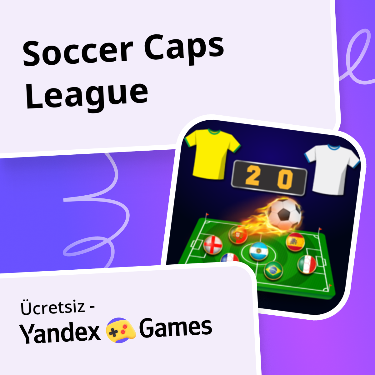Soccer Caps League - oynayın Yandex Games üzerinde ücretsiz çevrimiçi
