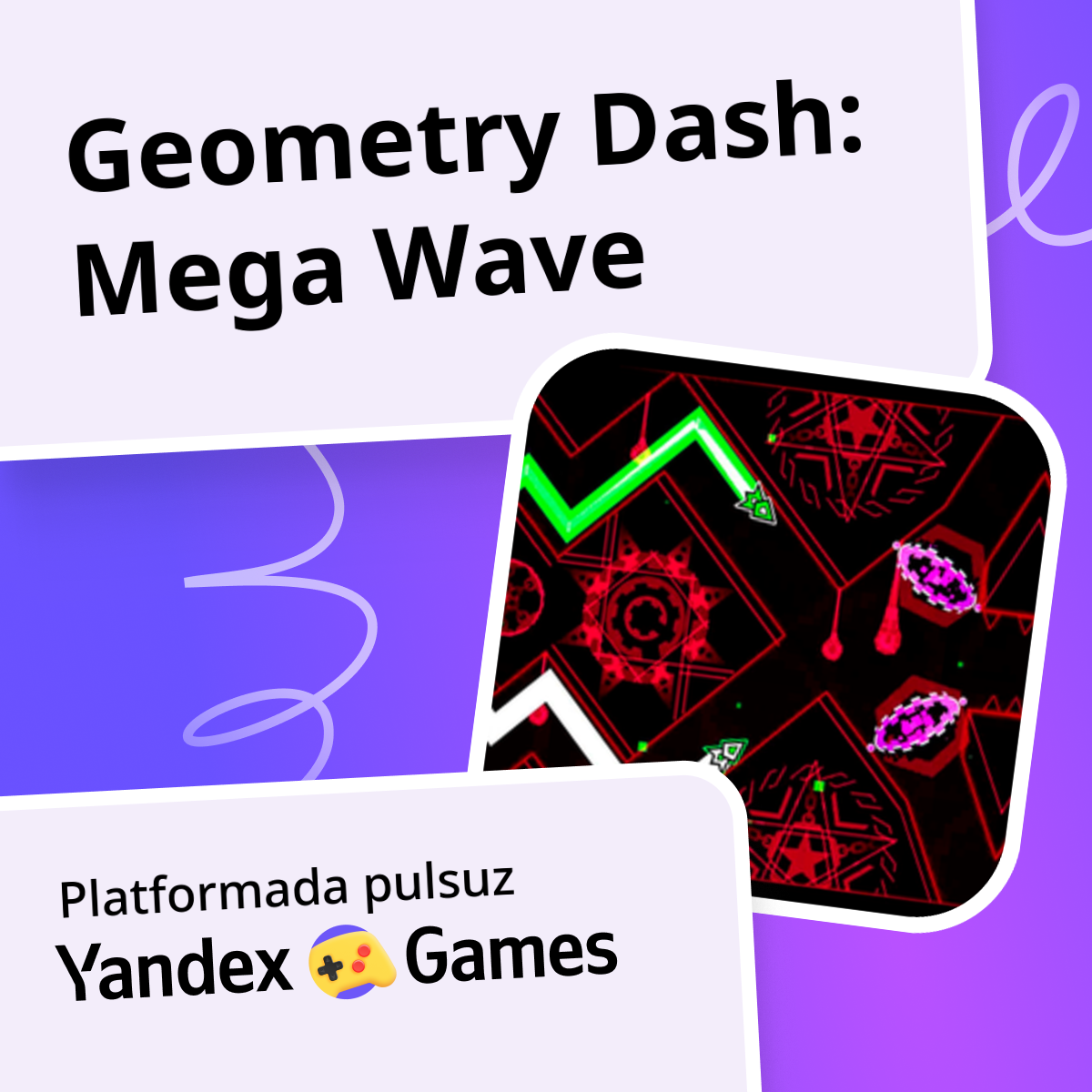Geometry Dash: Mega Wave - Yandex Games-də pulsuz onlayn oynayın