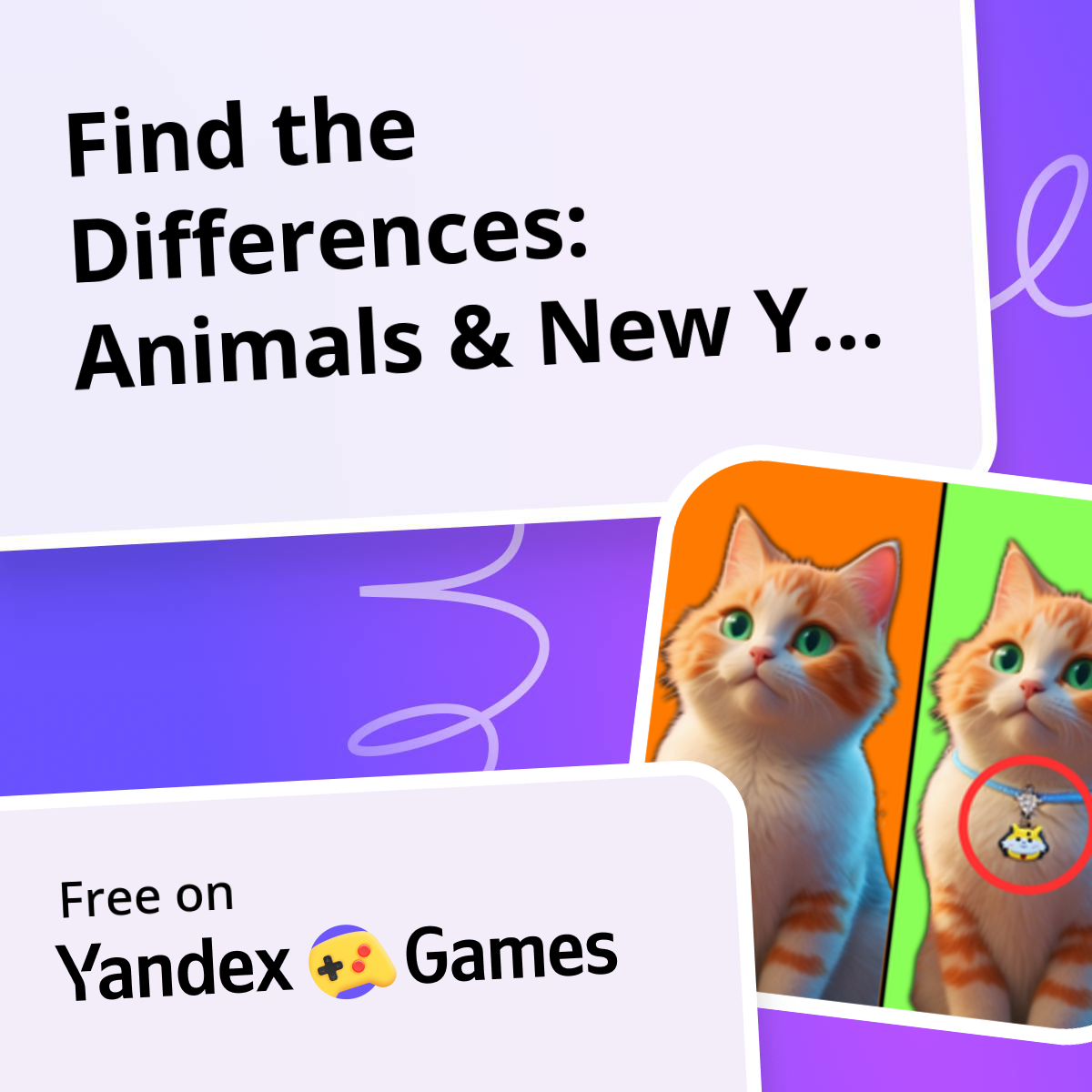 Find the Differences: Animals & New Year 2024 - play online for free on ...