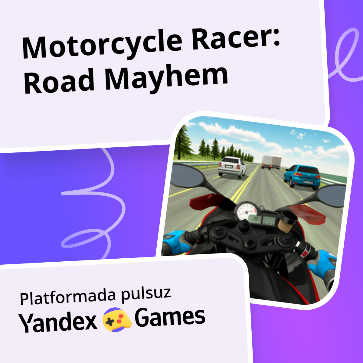 Motorcycle Racer: Road Mayhem - Yandex Games-də pulsuz onlayn oynayın