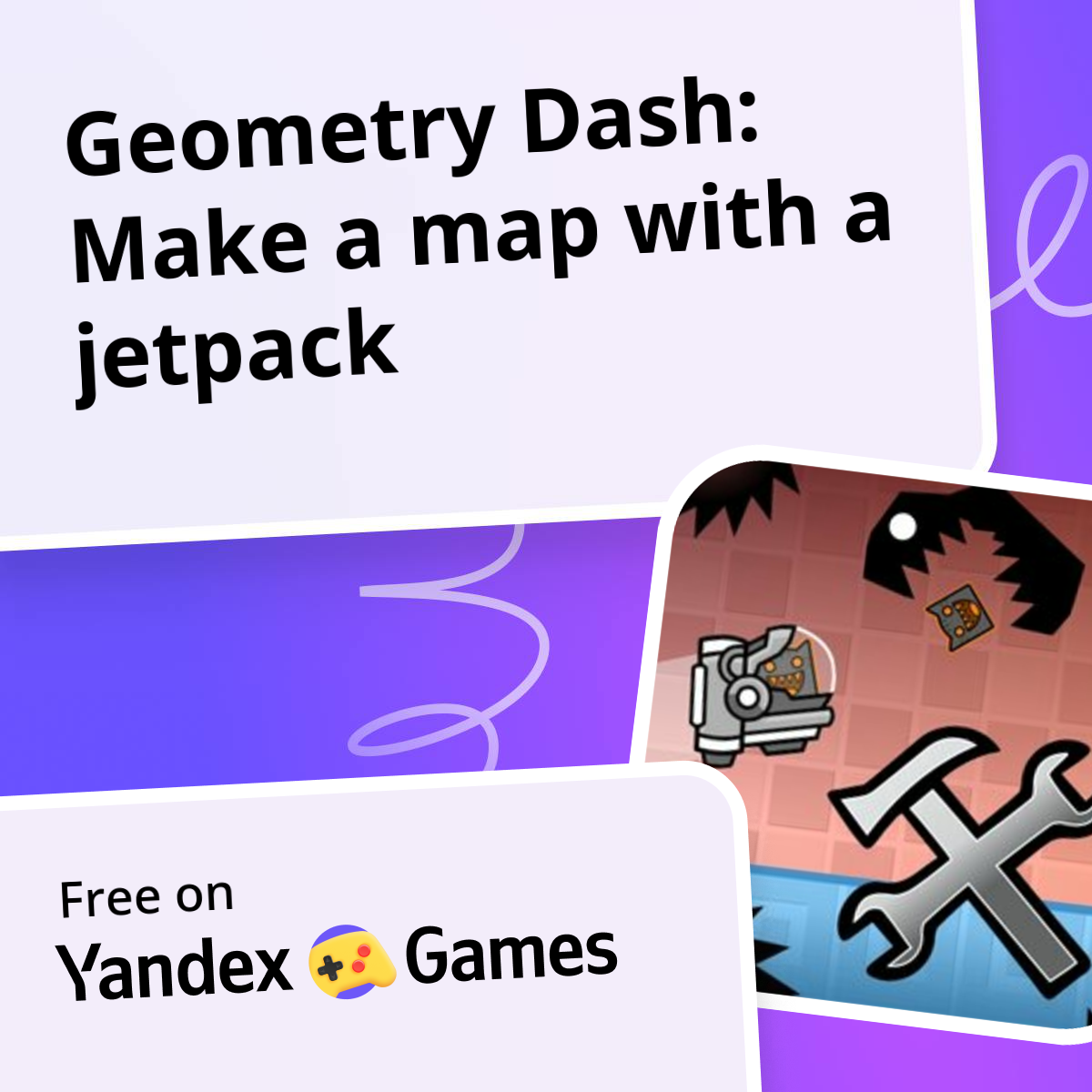 Geometry Dash: Make a map with a jetpack (by JellyLab) - play online ...