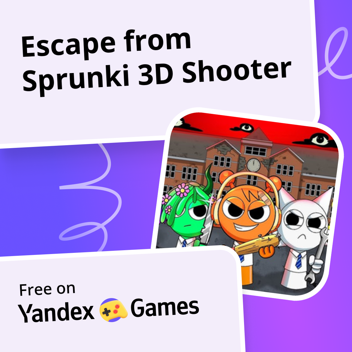Escape from Sprunki 3D Shooter - play online for free on Yandex Games