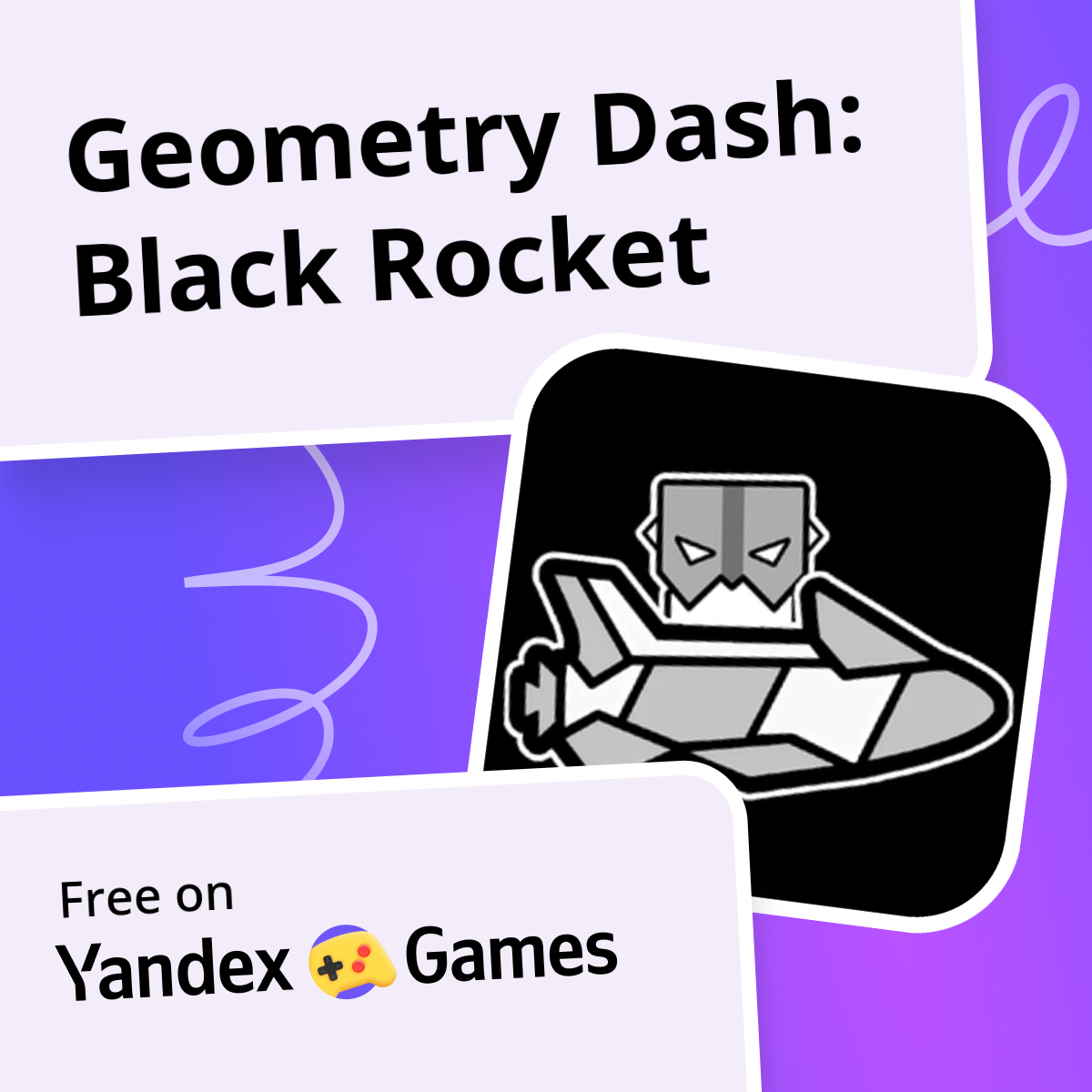 Geometry Dash: Black Rocket (by EpicPixels) - play online for free on Yandex Games