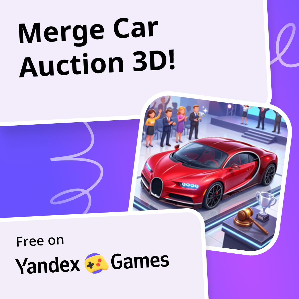 Merge Car Auction 3D! - play online for free on Yandex Games