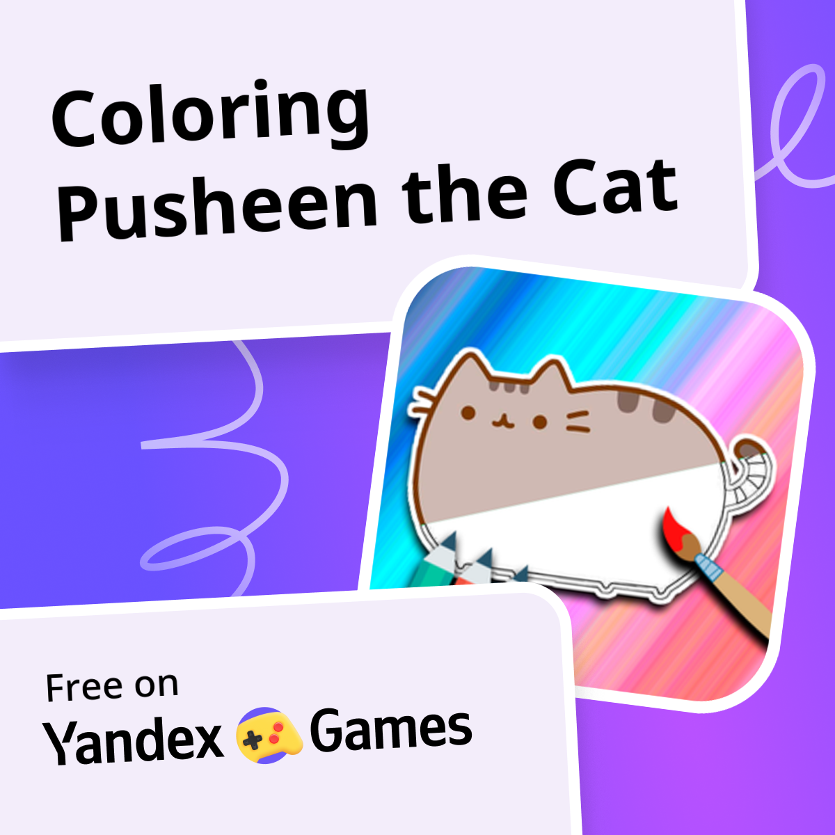 Coloring Pusheen the Cat (by SedoyDed) - play online for free on Yandex ...