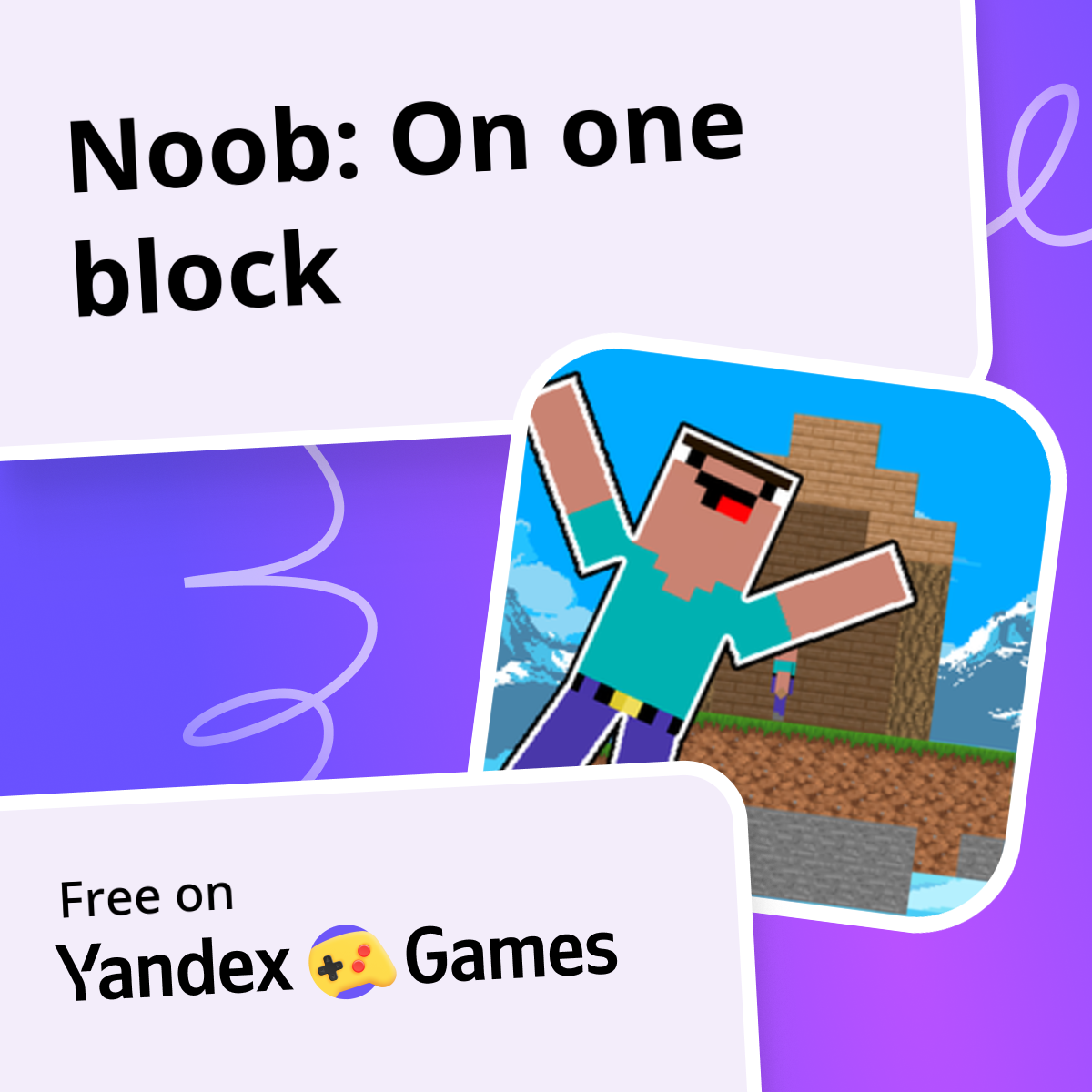 Noob: On one block (by Flory_) - play online for free on Yandex Games