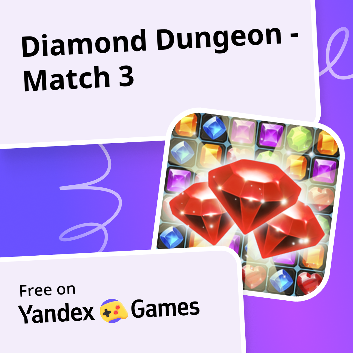 Diamond Dungeon - Match 3 (by AnimaGames) - play online for free on Yandex Games