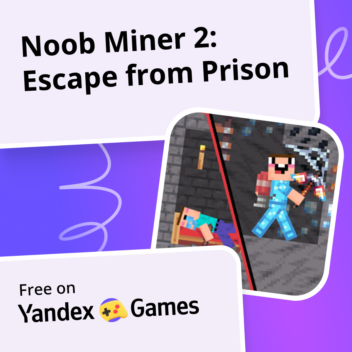 Noob Miner 2: Escape from Prison (by Platonov Developer) - play online for free on Yandex Games