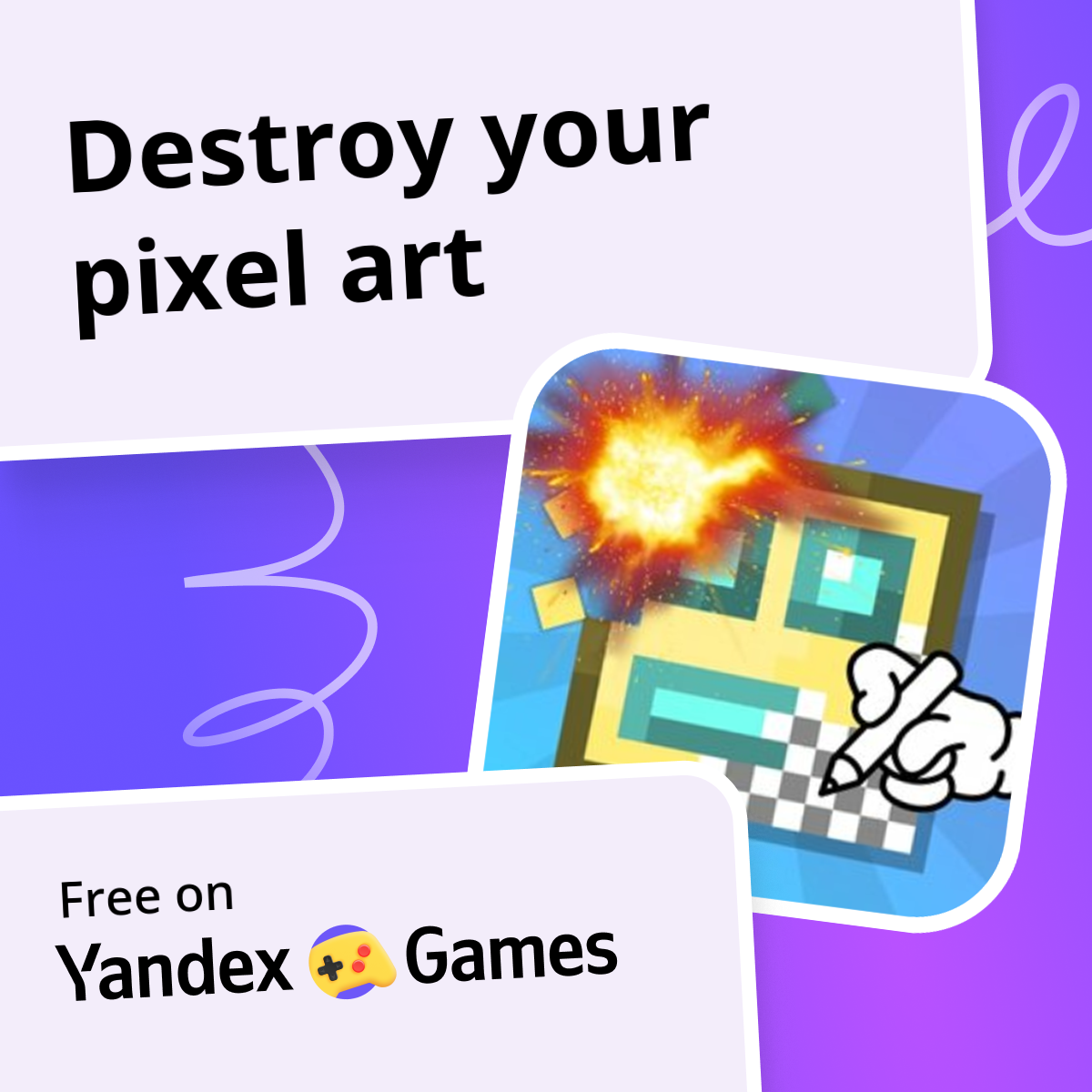 Destroy your pixel art (by JellyLab) - play online for free on Yandex Games